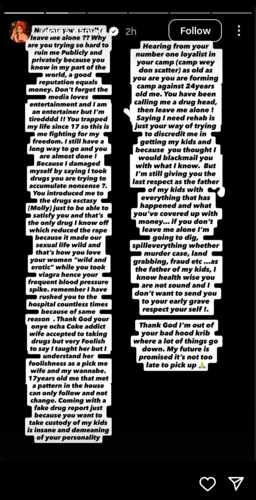 "If you don't leave me alone, I'll spill everything" – Regina Daniels ...