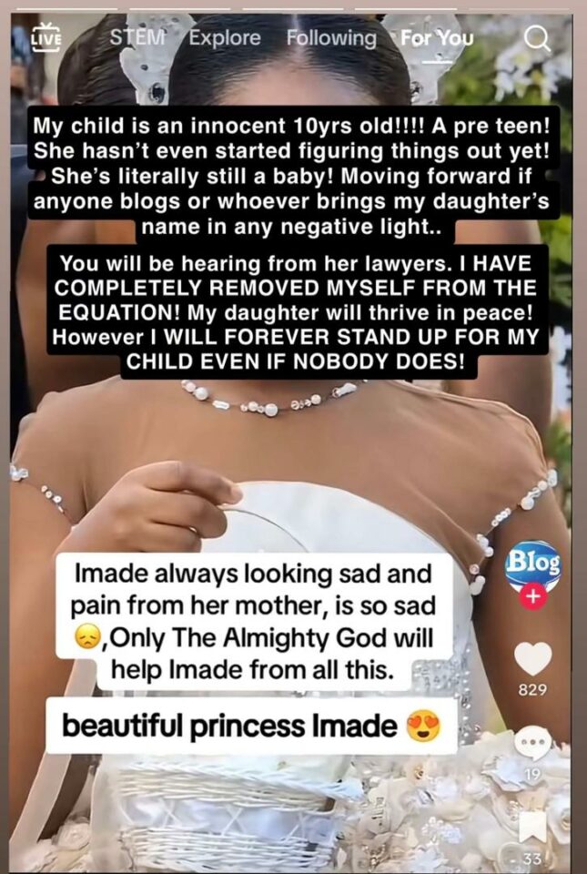 "Imade is not a bargaining chip" - Sophia Momodu slams critic over ...