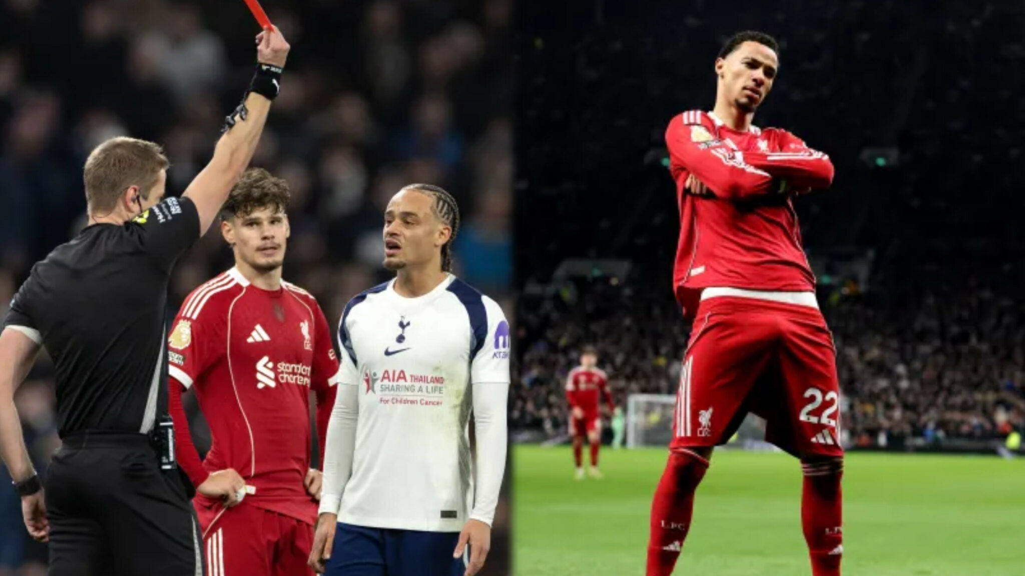 EPL: Isak scores, limps off as Liverpool beat nine-man Spurs