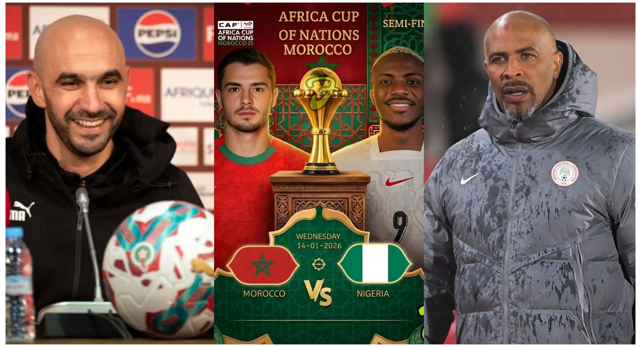 AFCON: What Morocco coach said about Super Eagles players, Eric Chelle ...