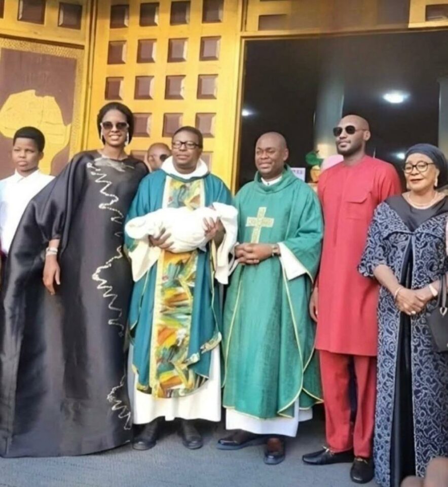 2Baba and wife, Natasha dedicate first child in church