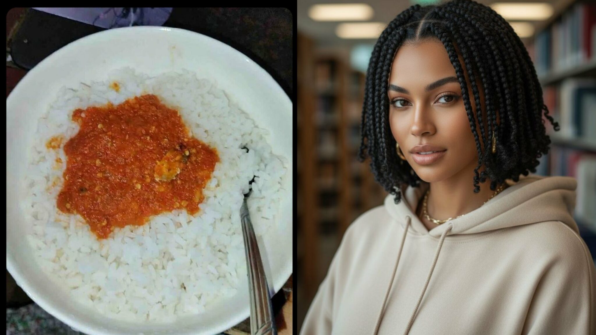 “He served me rice without meat” — Lady sparks online debate over visit ...