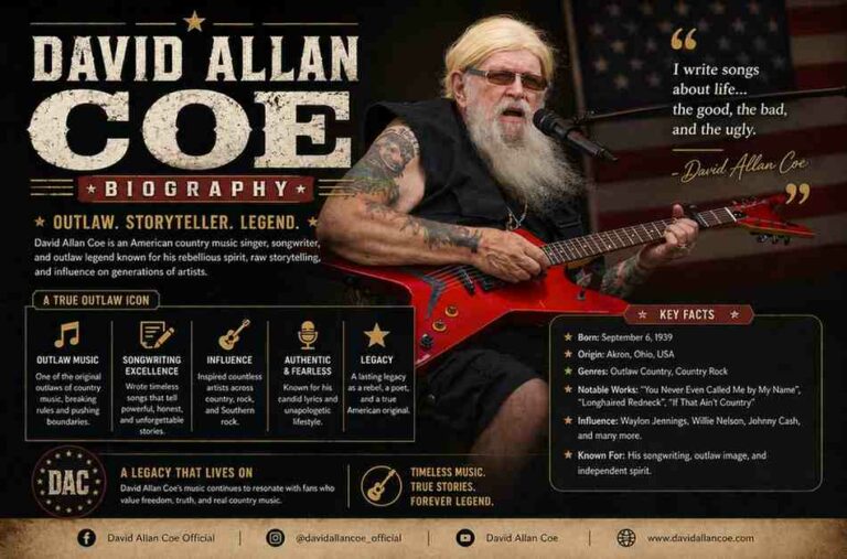 David Allan Coe Biography: Early Life, Career, Legacy, Death, Family ...