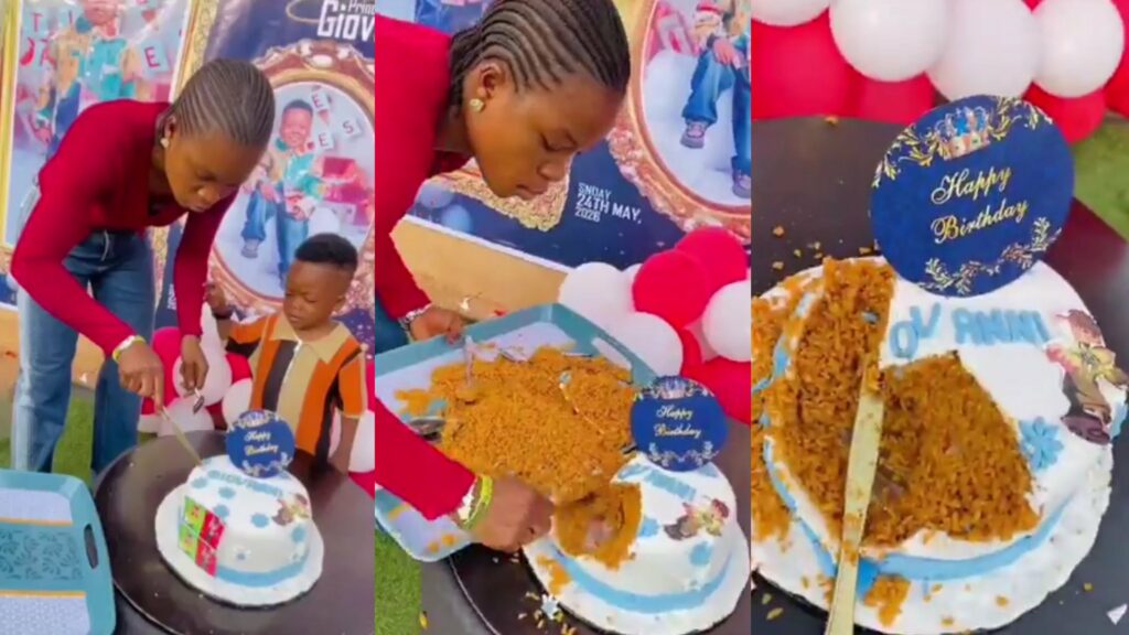 Drama as mother celebrates 5-year-old son’s birthday with Jollof rice ...