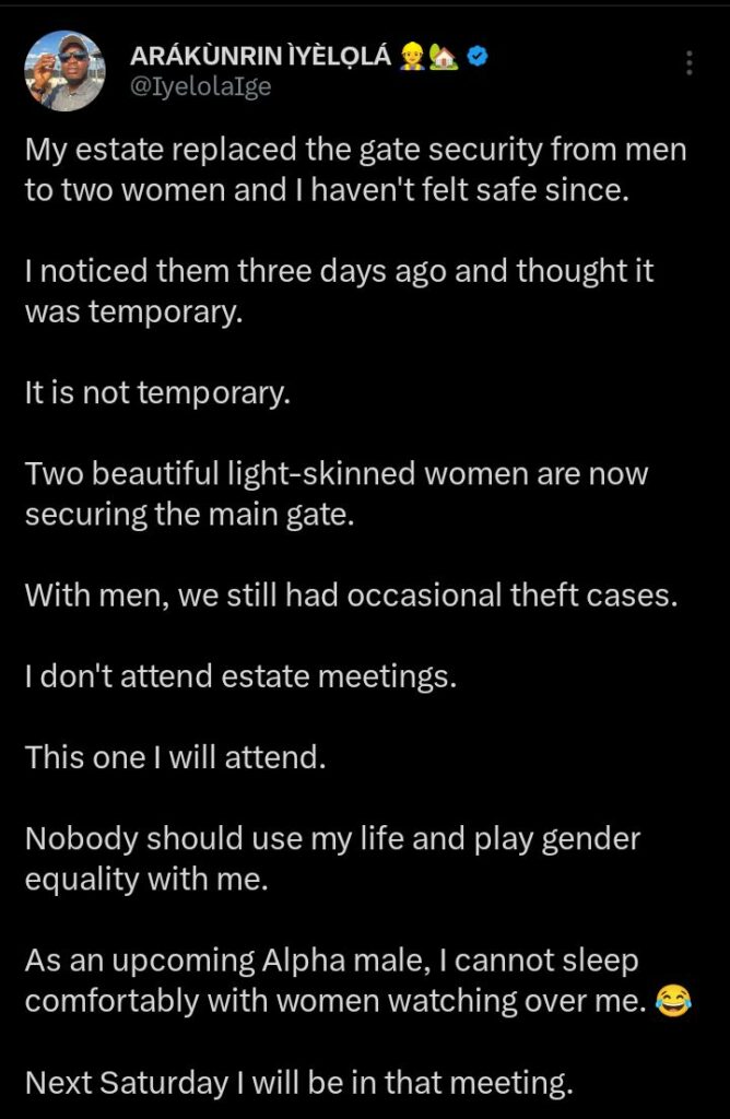 “I cannot sleep comfortably with women watching over me” — Man reacts ...